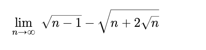 Solved limn→∞n−1−n+2n | Chegg.com