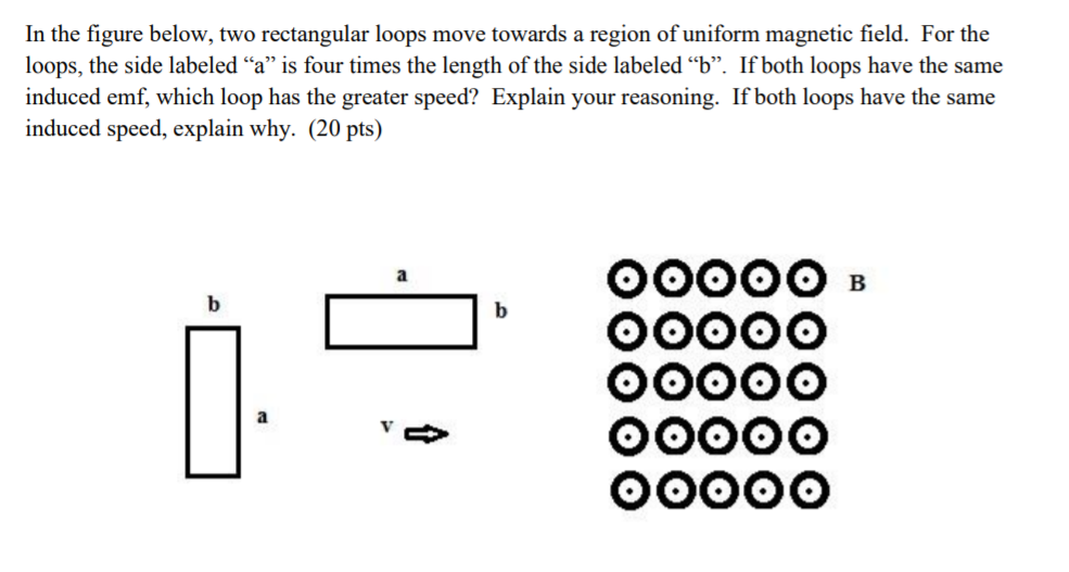 Solved In the figure below, two rectangular loops move | Chegg.com