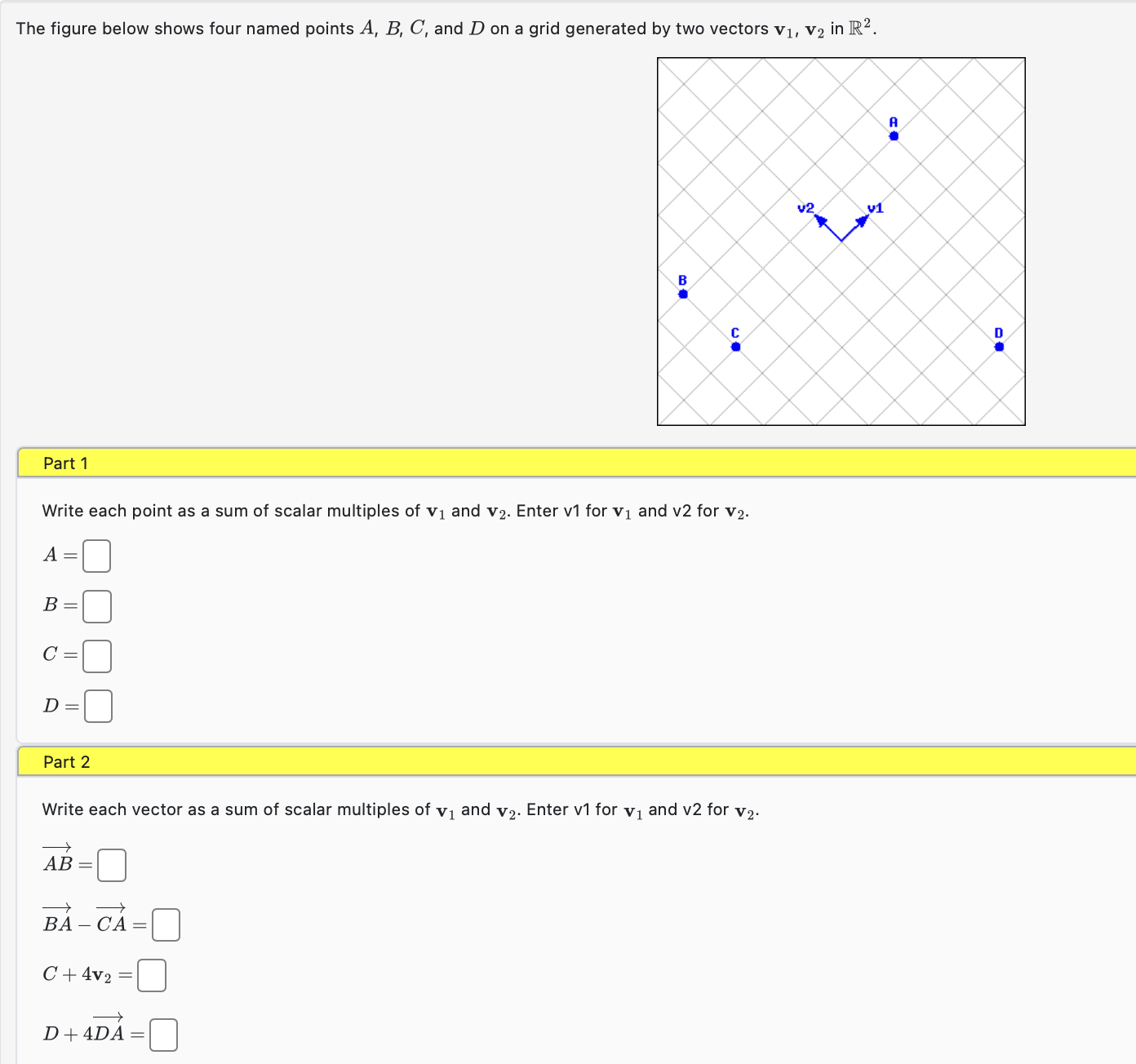 Solved The figure below shows four named points A,B,C, ﻿and | Chegg.com
