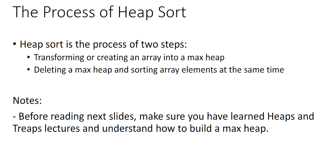 Solved Objectives - Heap Sort with Array Heap sort with | Chegg.com
