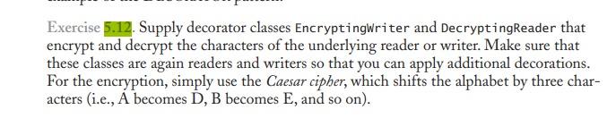 Solved Exercise 5.12. Supply decorator classes | Chegg.com