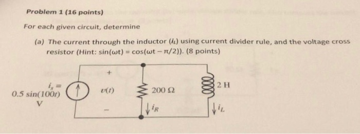 Solved Problem 1 (16 points) For each given circuit, | Chegg.com