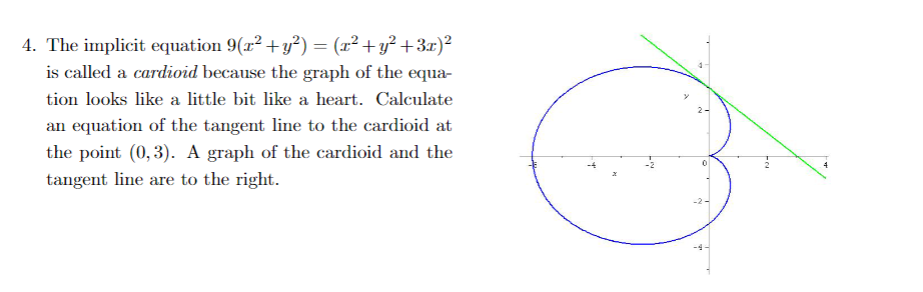 Solved 4. The implicit equation 9(x2+y2)=(x2+y2+3x)2 is | Chegg.com