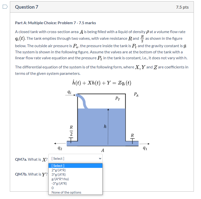 Solved Question 7 7.5 pts Part A: Multiple Choice: Problem | Chegg.com