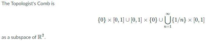 Solved Find two distinct points on the Topologist's Comb and | Chegg.com