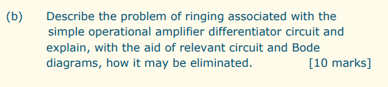 Solved (b) Describe the problem of ringing associated with | Chegg.com
