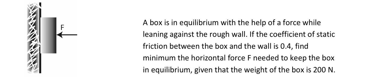 Solved A box is in equilibrium with the help of a force | Chegg.com