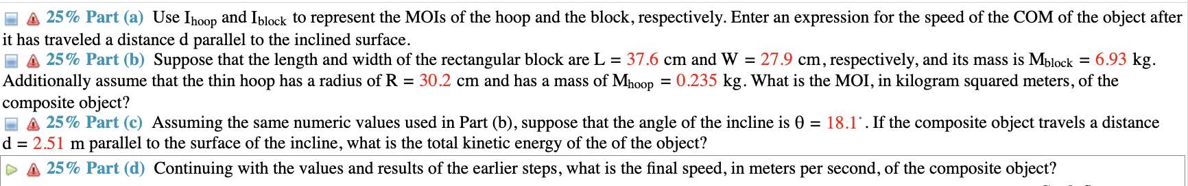 Solved (9\%) Problem 9: An L×W rectangular block of material | Chegg.com