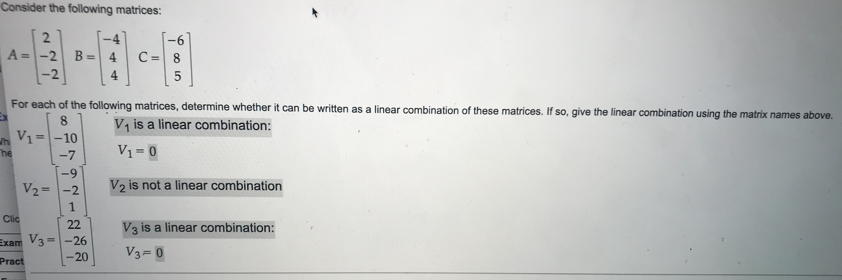 Solved Consider the following matrices: O 2 A= -2 -2 B = 4 | Chegg.com