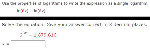 Solved Use the properties of logarithms to write the | Chegg.com
