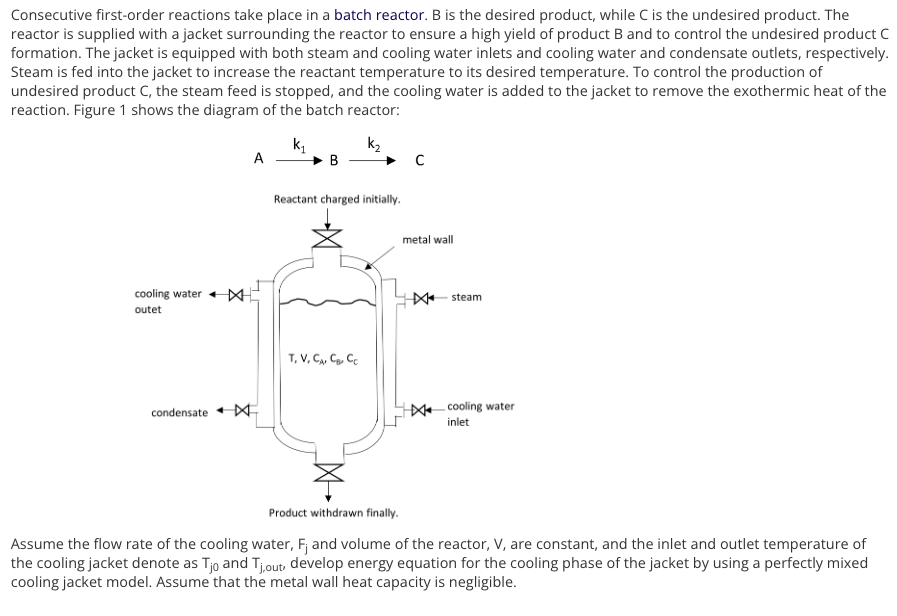 Solved Consecutive first-order reactions take place in a | Chegg.com