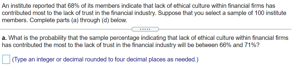 Solved An institute reported that 68% of its members | Chegg.com