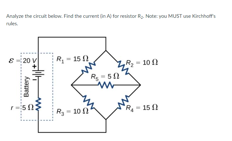 Solved Analyze the circuit below. Find the current (in A) | Chegg.com