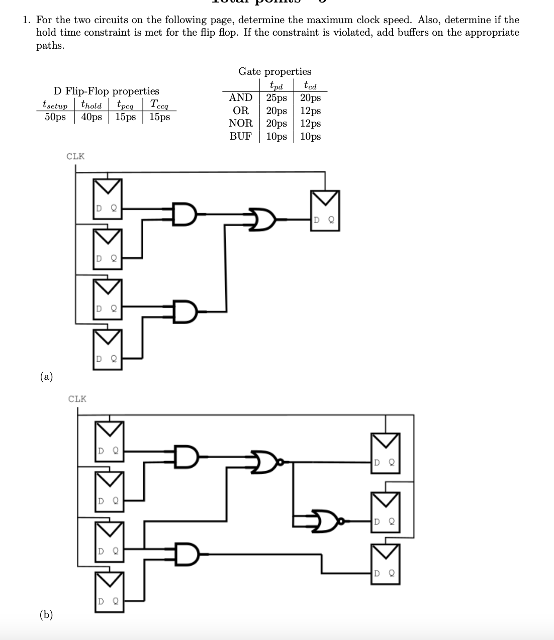 Solved 1. For the two circuits on the following page, | Chegg.com