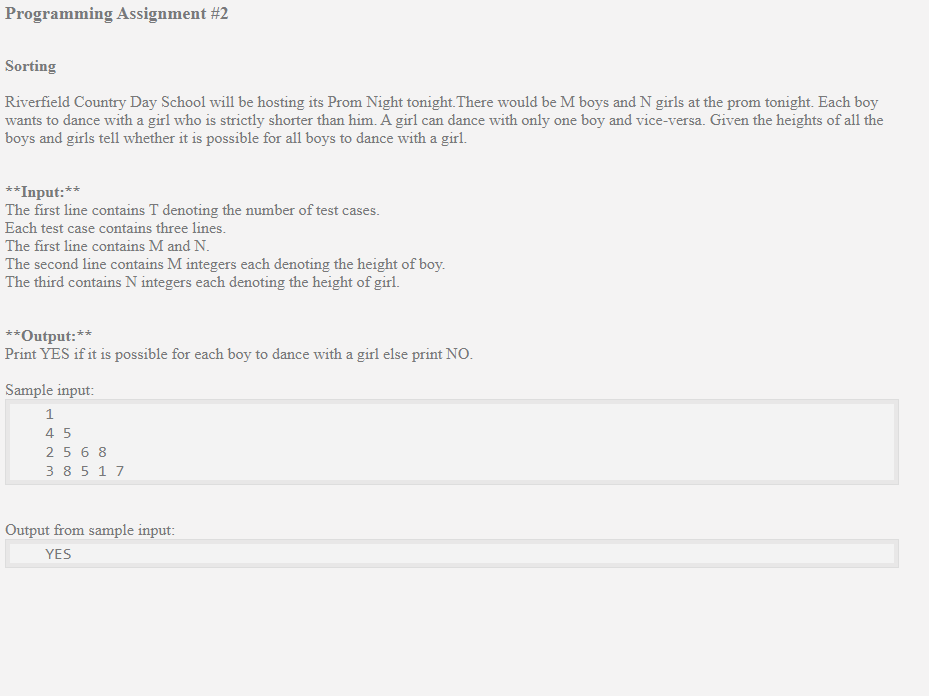 Solved Programming Assignment #2 Sorting Riverfield Country | Chegg.com