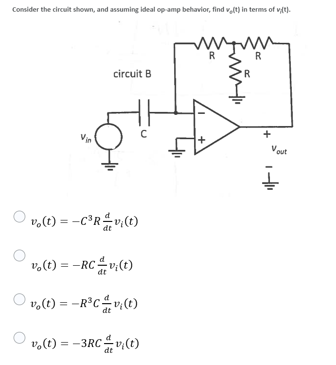 Solved Consider the circuit shown, and assuming ideal op-amp | Chegg.com