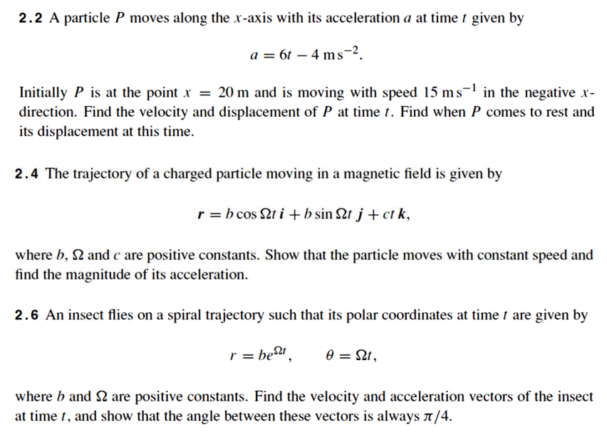 Solved 2.2 A particle P moves along the x-axis with its | Chegg.com