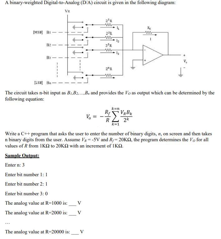 Solved The circuit takes n-bit input as Bl,B2,…,Bn and | Chegg.com