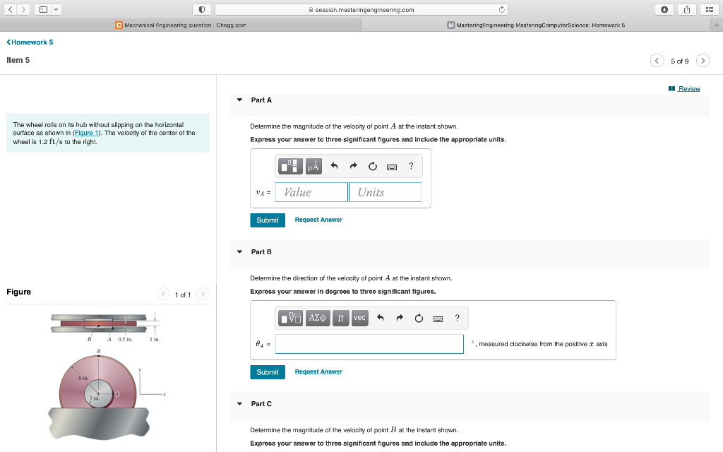 Solved 0 session.masteringengineering.com OG ORG C | Chegg.com
