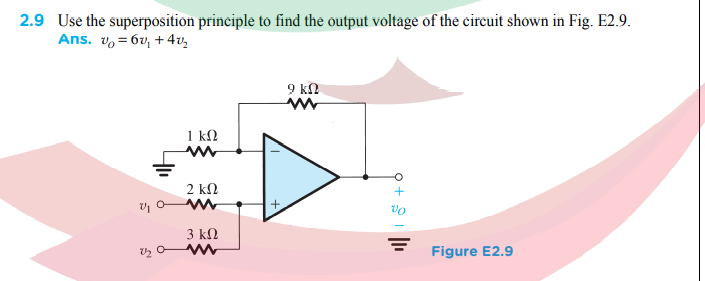 Solved 2.9 Usee the superposition principle to find thè | Chegg.com