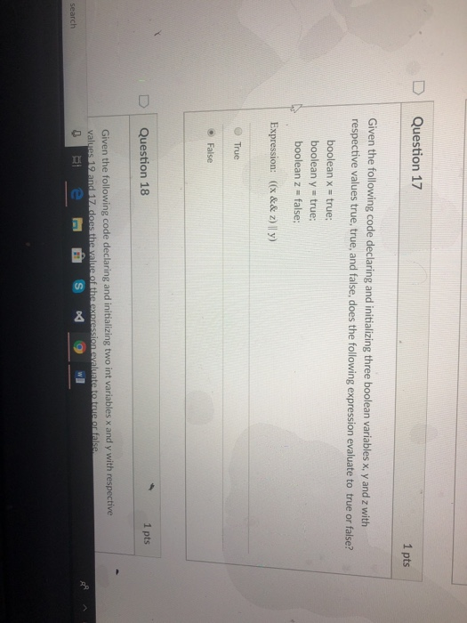 Solved Dquestion 17 1 Pts Given The Following Code Declaring