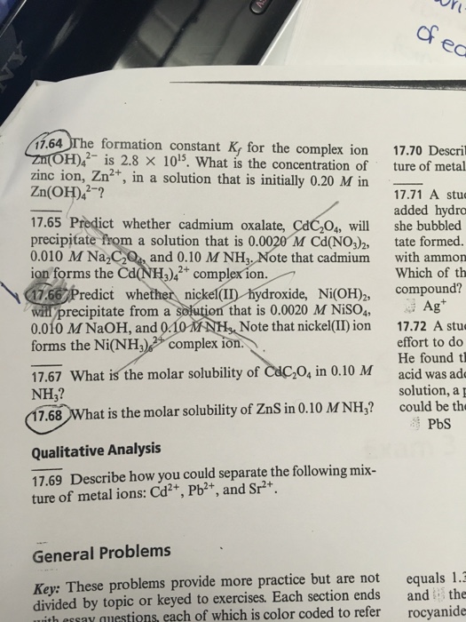 Solved The formation constant K_f for the complex ion | Chegg.com