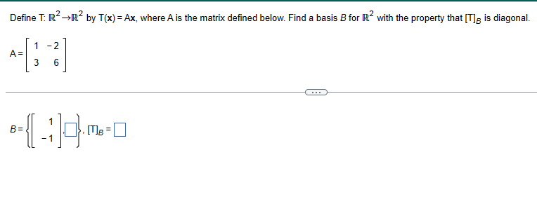 Solved Define T:R2→R2 ﻿by T(x)=Ax, ﻿where A ﻿is the matrix | Chegg.com