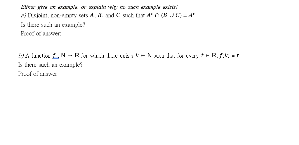 Solved Either give an example, or explain why no such | Chegg.com