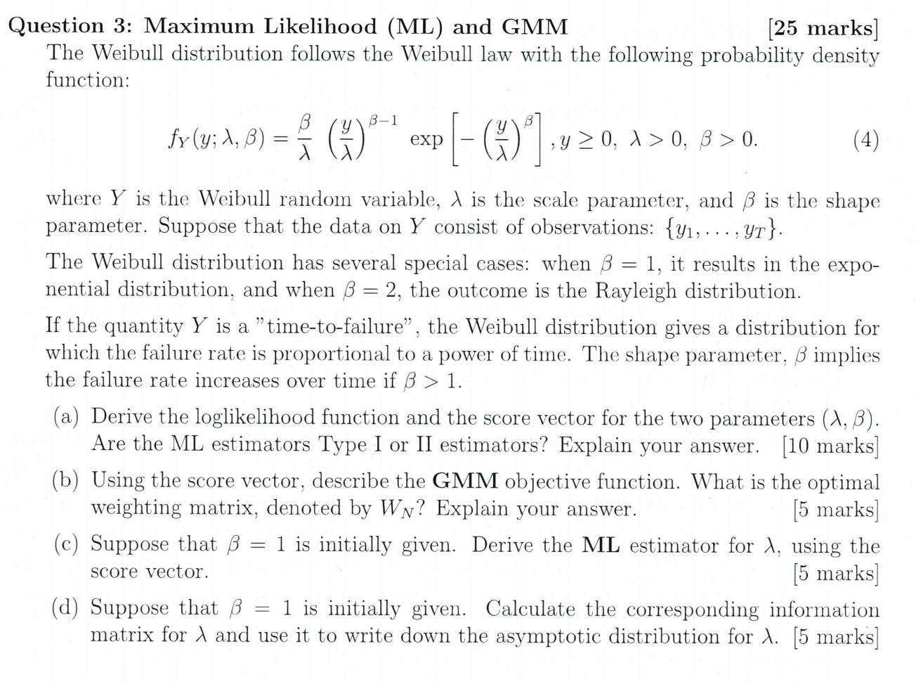 Solved Question 3: Maximum Likelihood (ML) and GMM [25 | Chegg.com