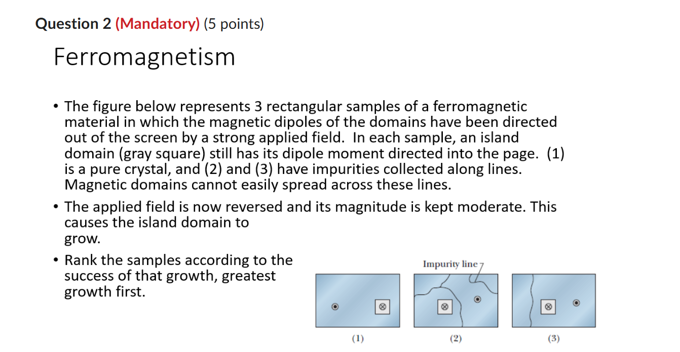 Solved Diamagnetism - A permanent bar magnet is fixed in | Chegg.com