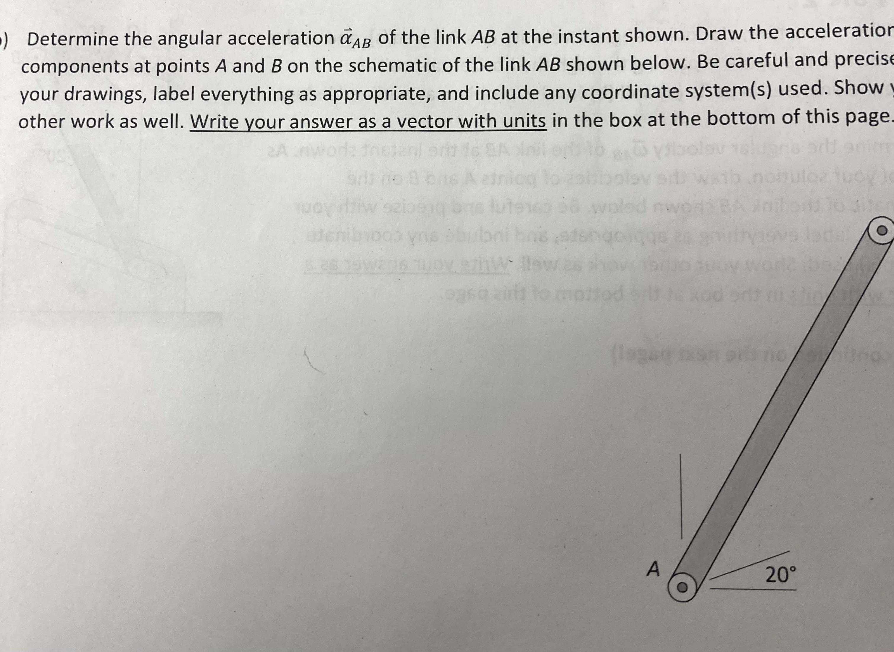 rank OB has a constant, clockwise angular velocity | Chegg.com