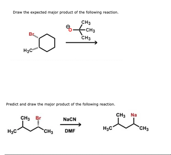 Solved Draw The Expected Major Product Of The Following