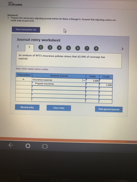 Solved Required: 1. Prepare the necessary adjusting journal | Chegg.com