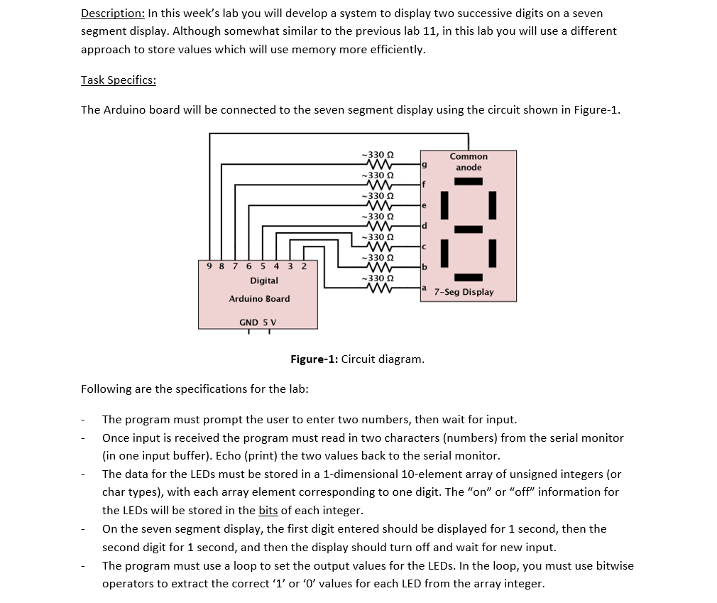 Solved Description: In this week's lab you will develop a | Chegg.com