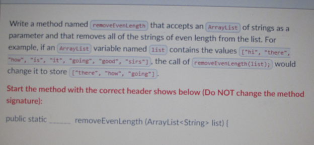 Solved PLEASE write the code in IDE, add a main method and | Chegg.com