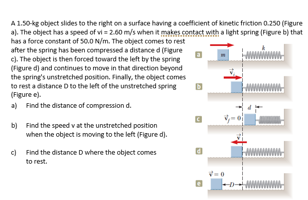 Solved A 1.50-kg object slides to the right on a surface | Chegg.com