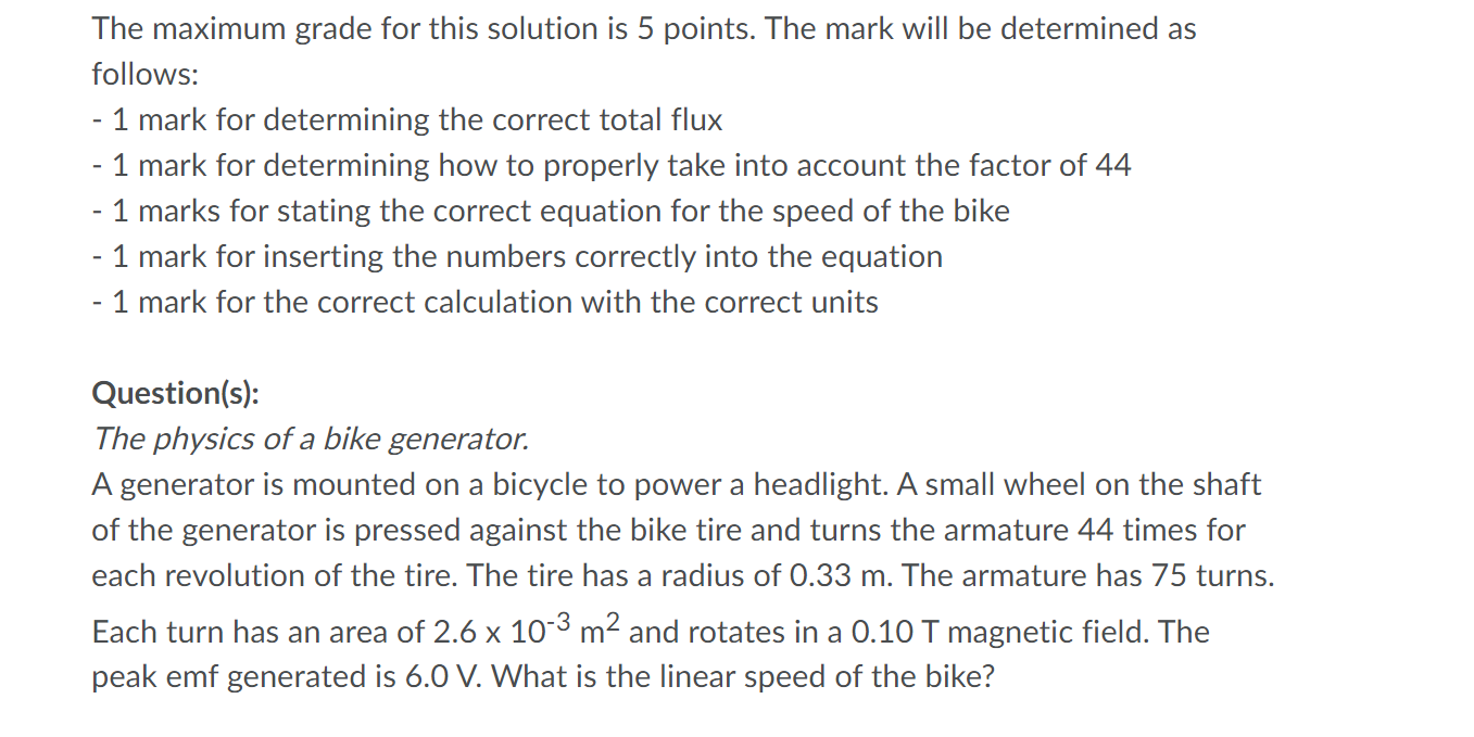 Solved The maximum grade for this solution is 5 points. The | Chegg.com
