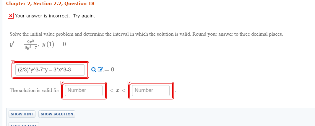 Solved Chapter 2, Section 2.2, Question 18 X Your answer is | Chegg.com