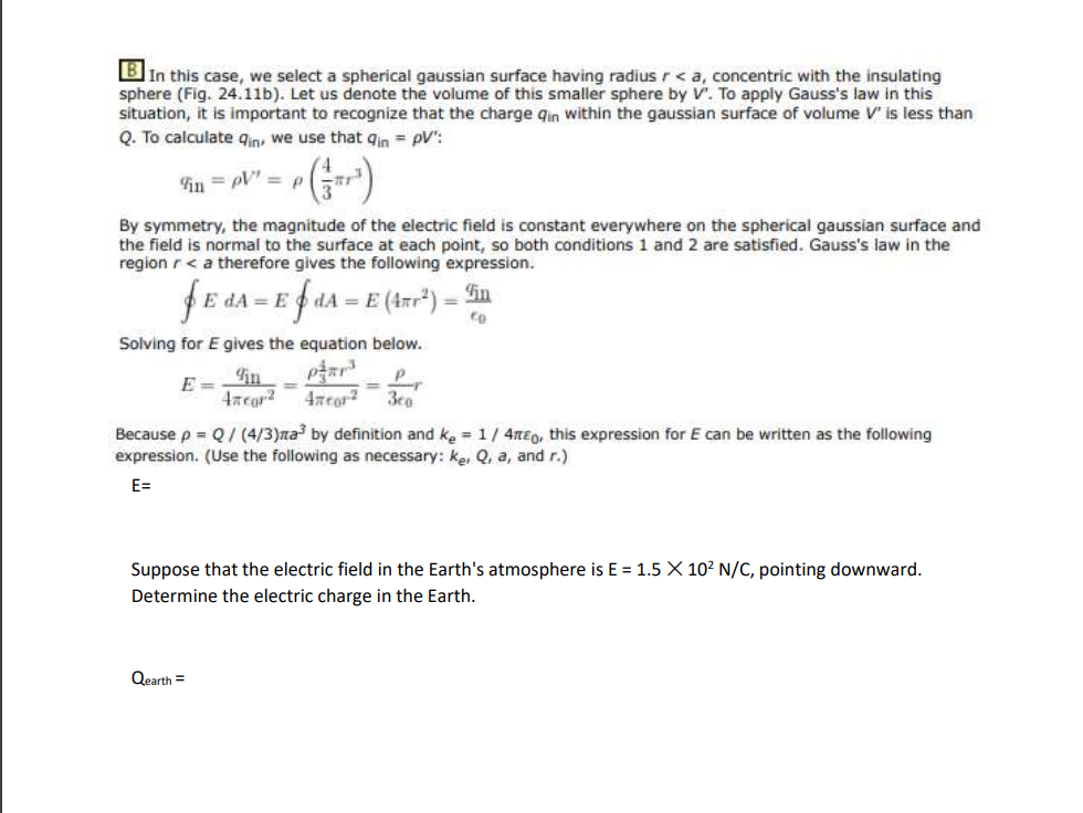 Solved Q2. An insulating solid sphere of radius a has a | Chegg.com