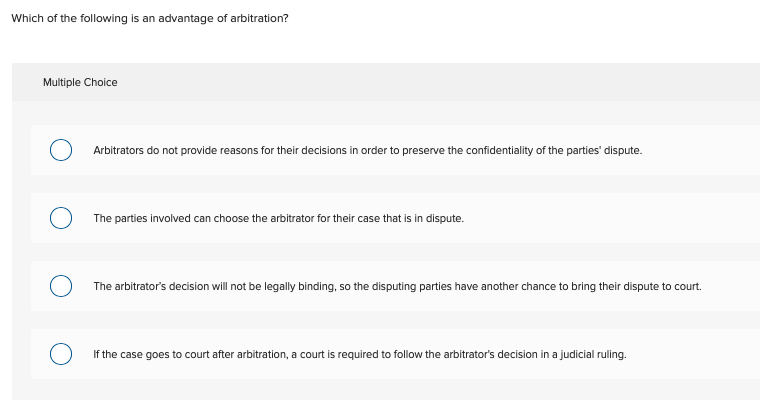 Solved Which of the following is an advantage of | Chegg.com