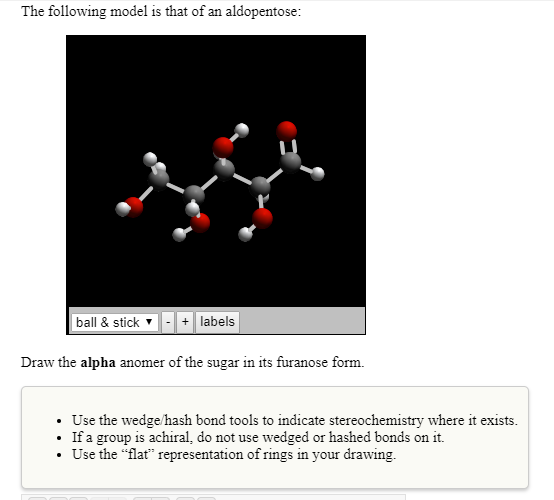 Solved The following model is that of an aldopentose: ball & | Chegg.com