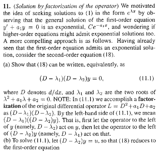 Solved 11. (Solution by factorization of the operator) We | Chegg.com