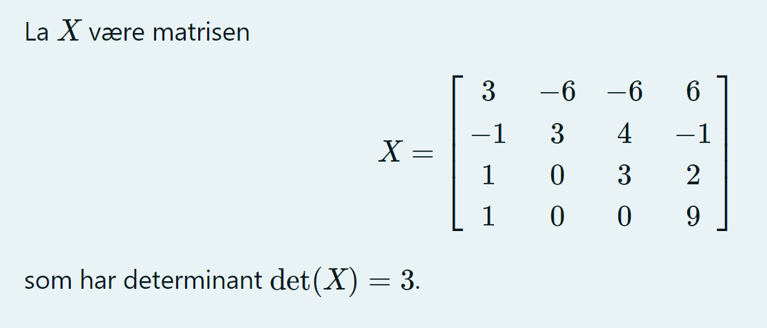 Solved The matrix X has the det(X) = 3 how to find X^-1? | Chegg.com