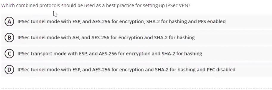 Solved Which combined protocols should be used as a best | Chegg.com