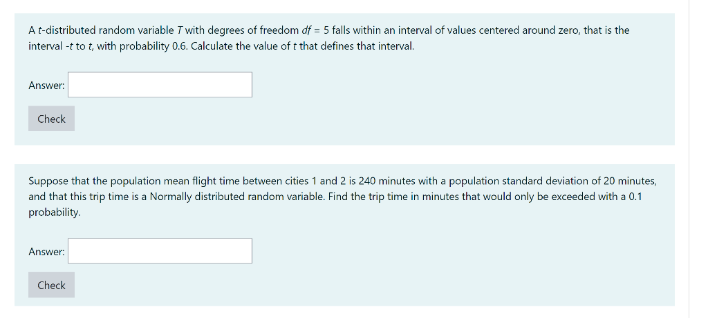 Solved A t-distributed random variable T with degrees of | Chegg.com