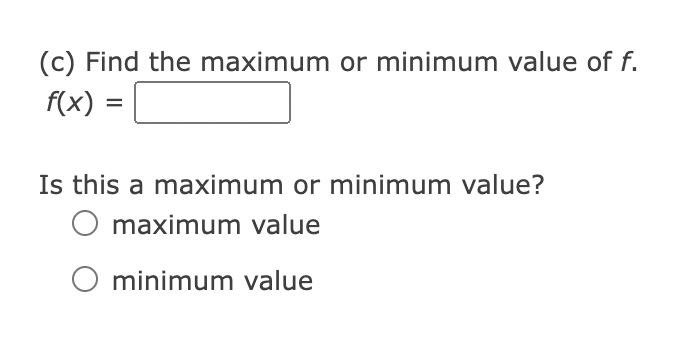 Solved A quadratic function f ﻿is given.f(x)=-x2-3x+3(a) | Chegg.com