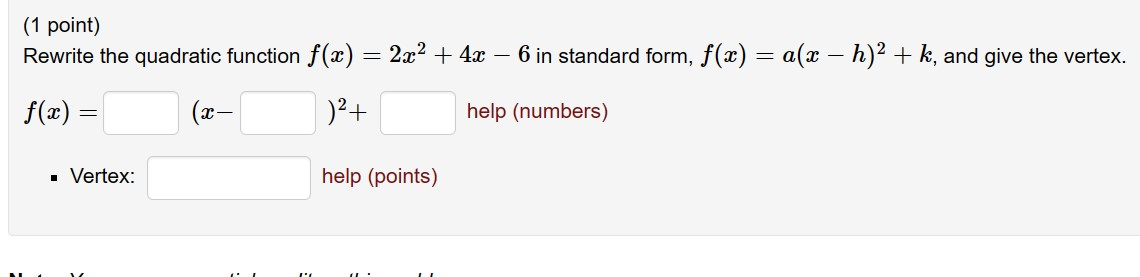 Solved Rewrite the quadratic function f(x)=x2+4x−10 in | Chegg.com