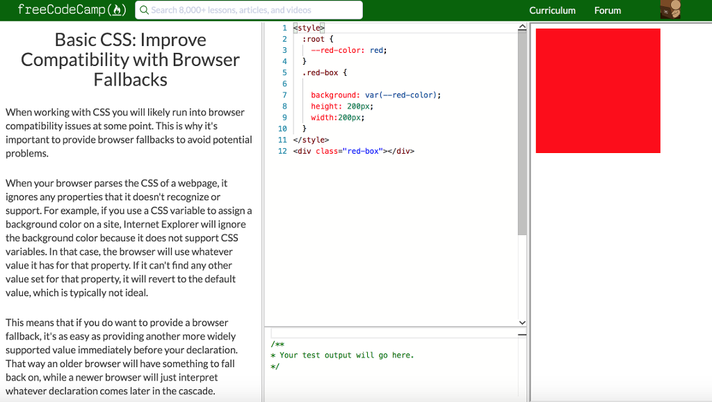 Solved freeCodeCamp() C Search 8,000+lessons, articles, and | Chegg.com