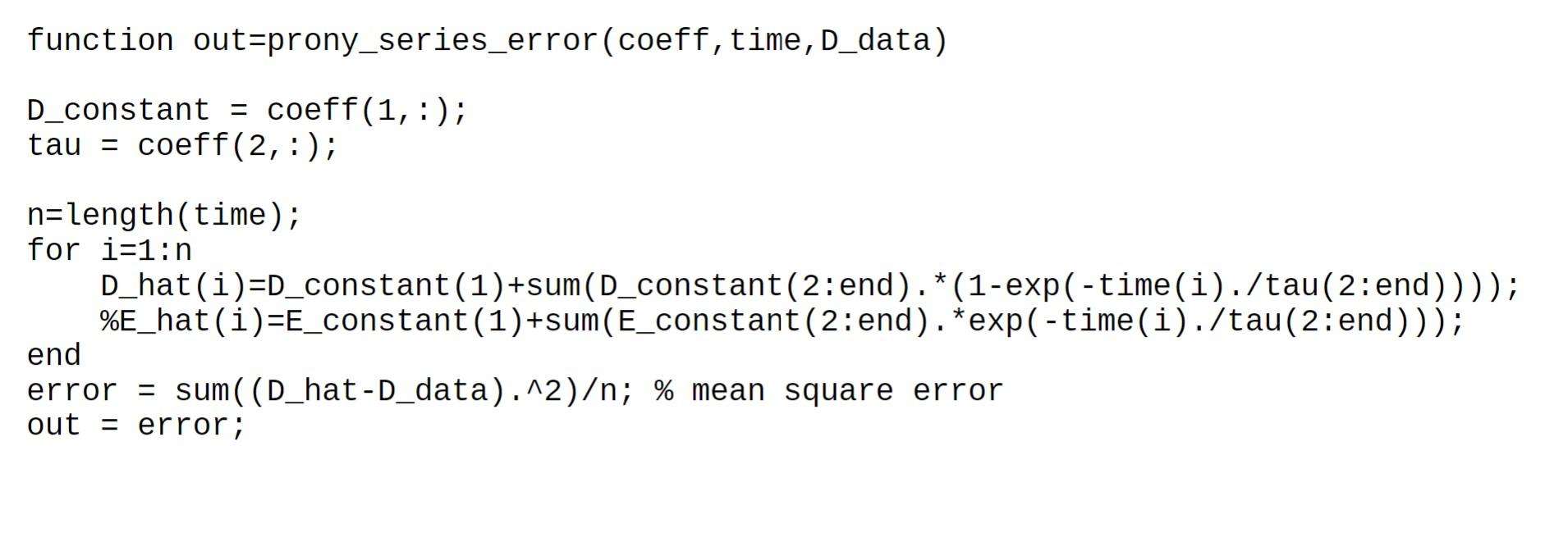 Solved Please use Matlab to fit the Prony Series and include | Chegg.com
