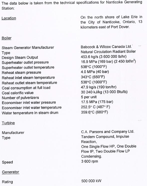 Solved 3) ﻿Refer to attachment Nanticoke Generating | Chegg.com